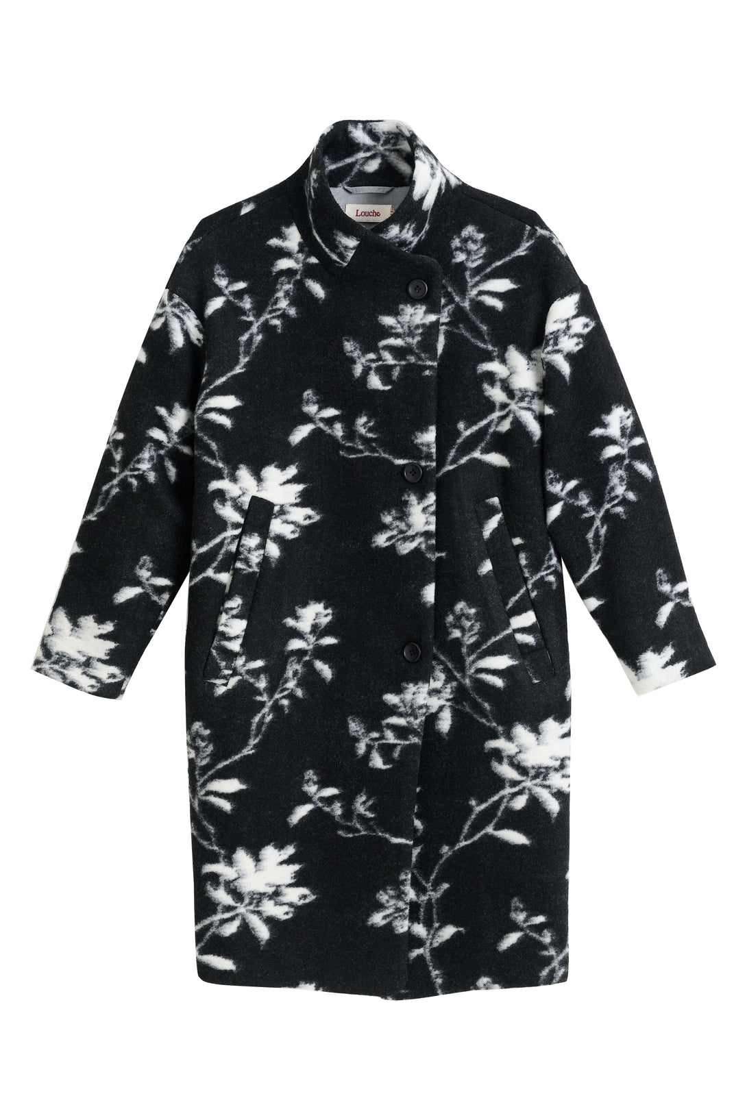 Donalda Power Bloom Funnel Neck Coat – Louche