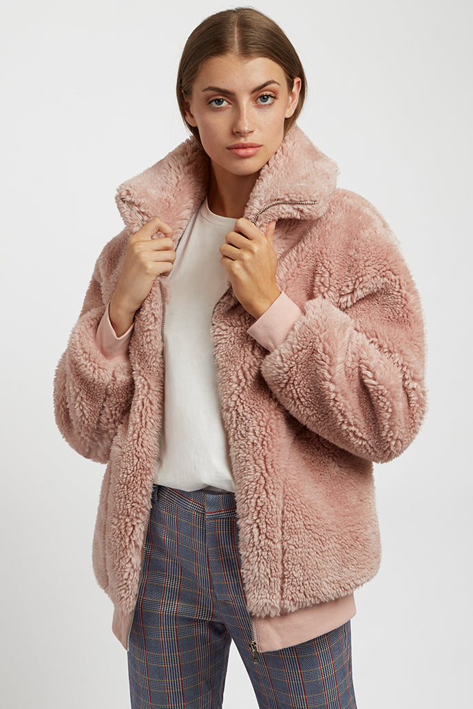 Woody Borg Oversized Bomber Jacket - Pink – Louche